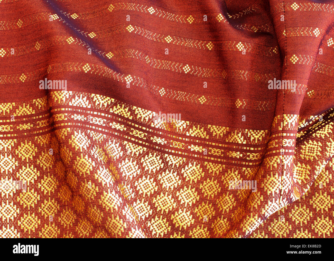 Crumpled Thai silk native fabric Stock Photo - Alamy