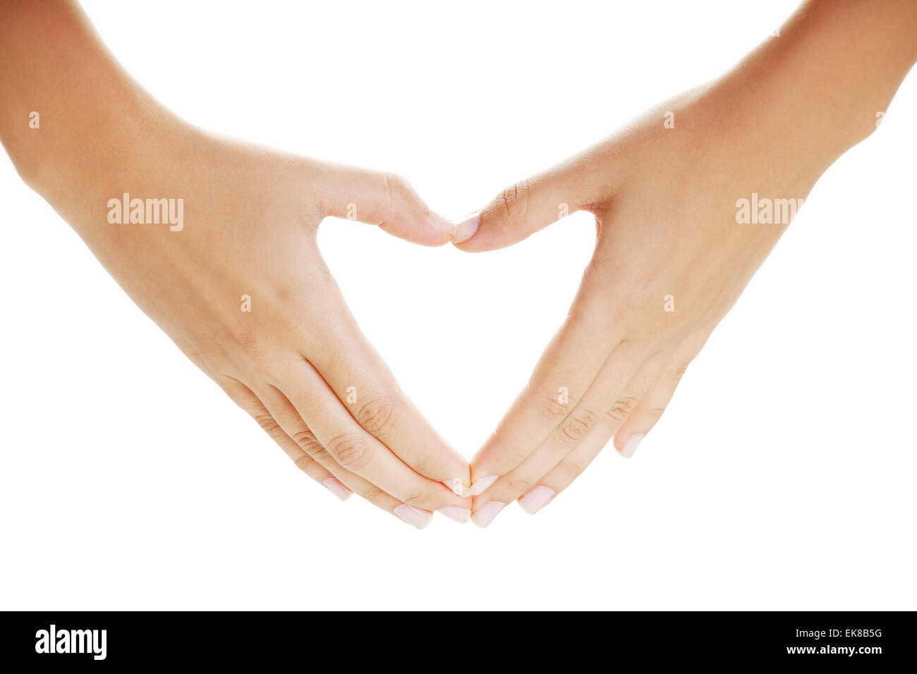 Female hands in the form of heart Stock Photo - Alamy