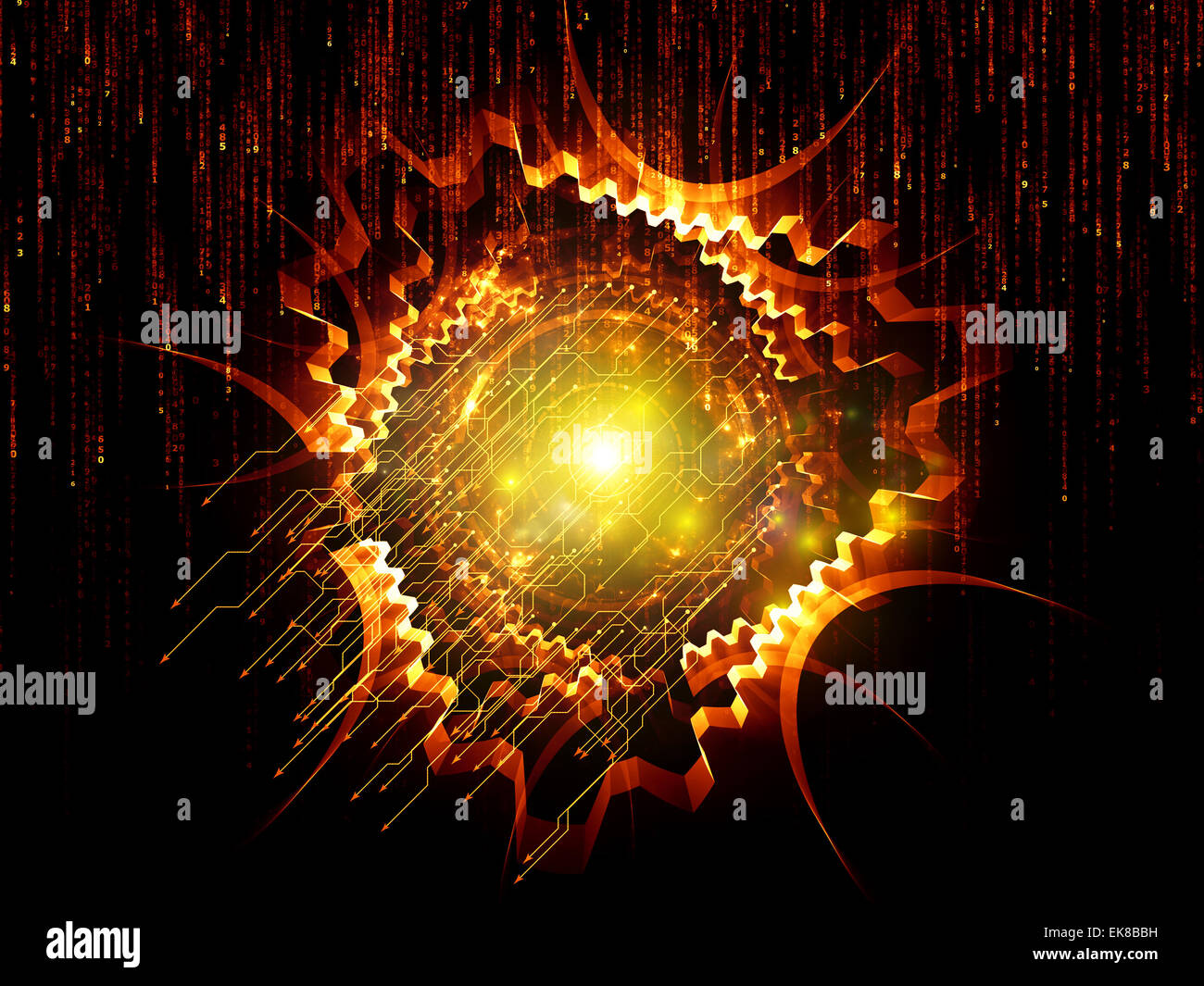 Glow of Technology Stock Photo - Alamy