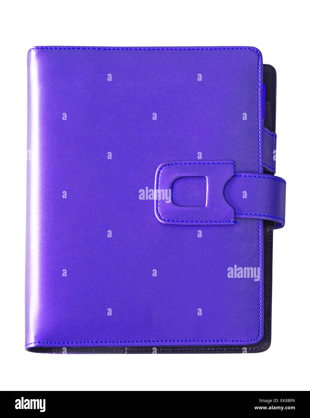 Leather blue cover notebook isolated on white background Stock Photo ...