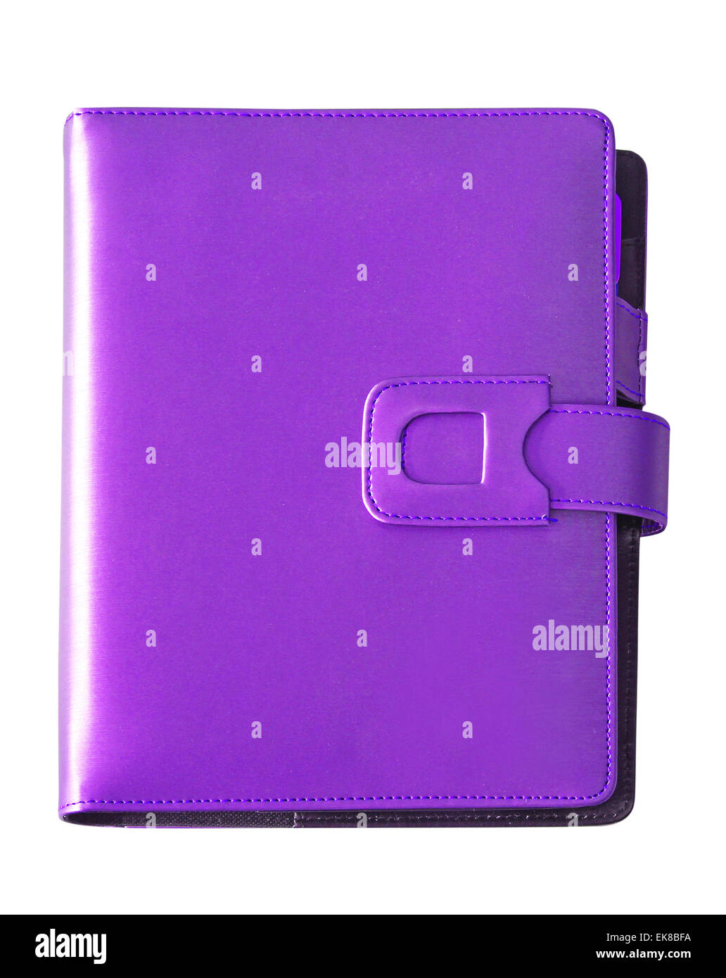 Leather purple cover notebook isolated on white background Stock Photo ...