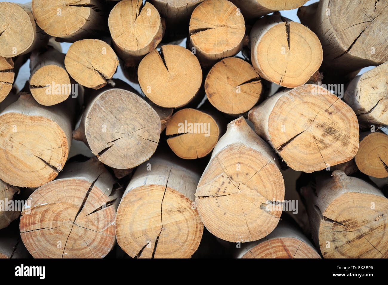 Stacked Logs Texture, Natural Background Stock Photo - Alamy