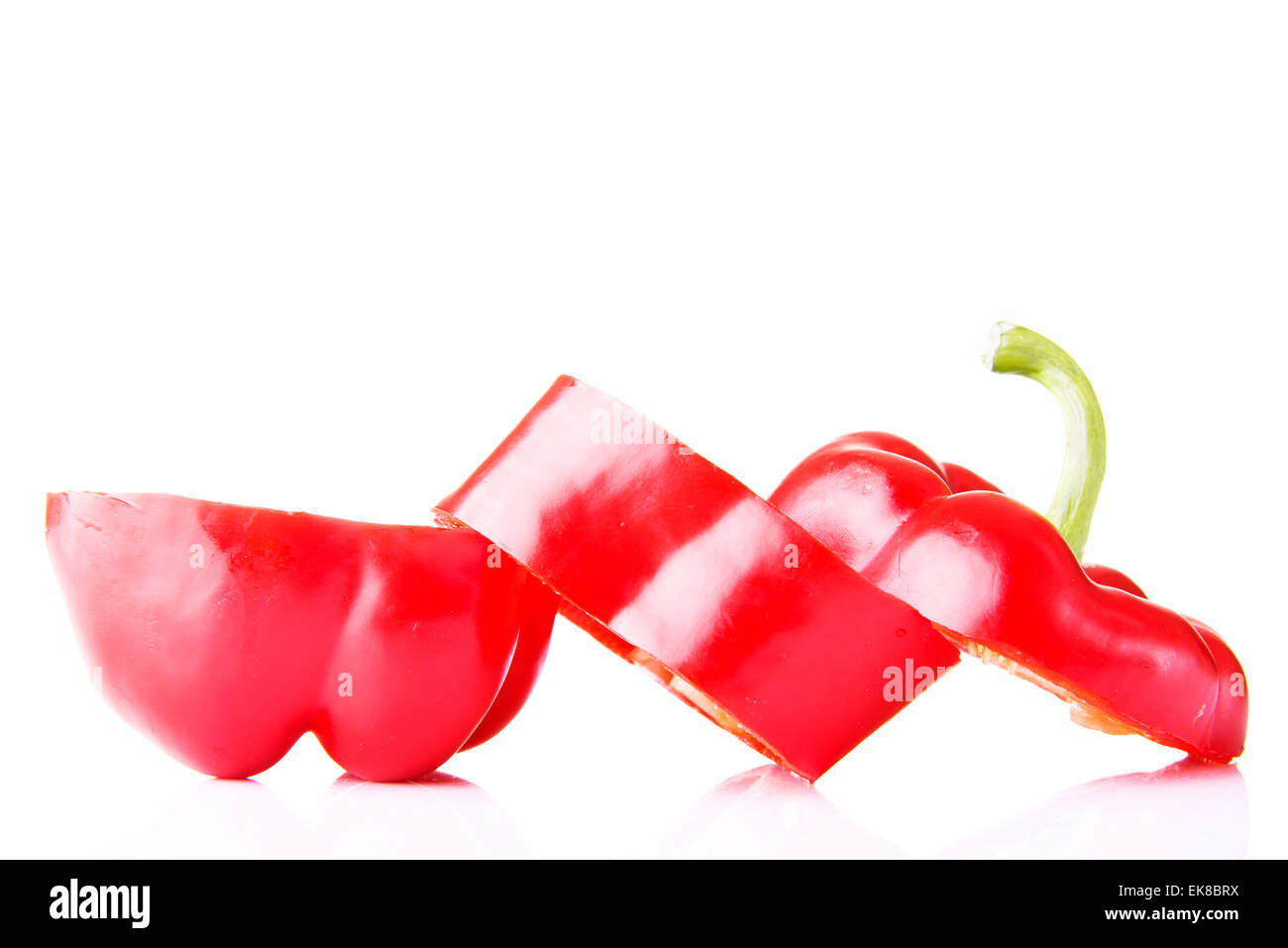 Sweet red sliced pepper Stock Photo - Alamy