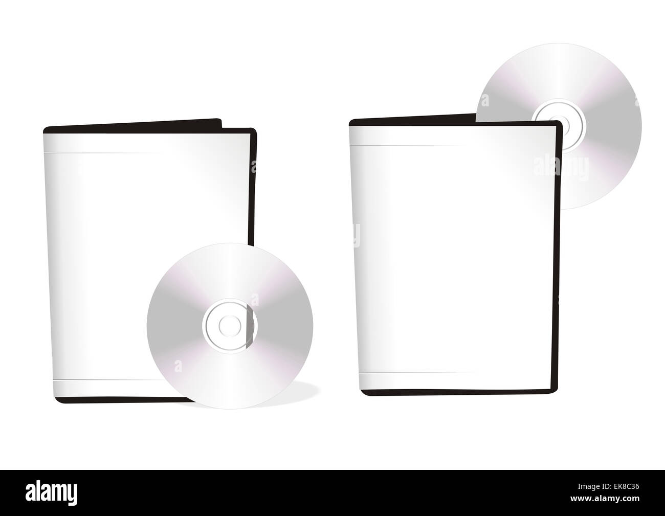 Two boxes with dvd disks of white color Stock Photo - Alamy