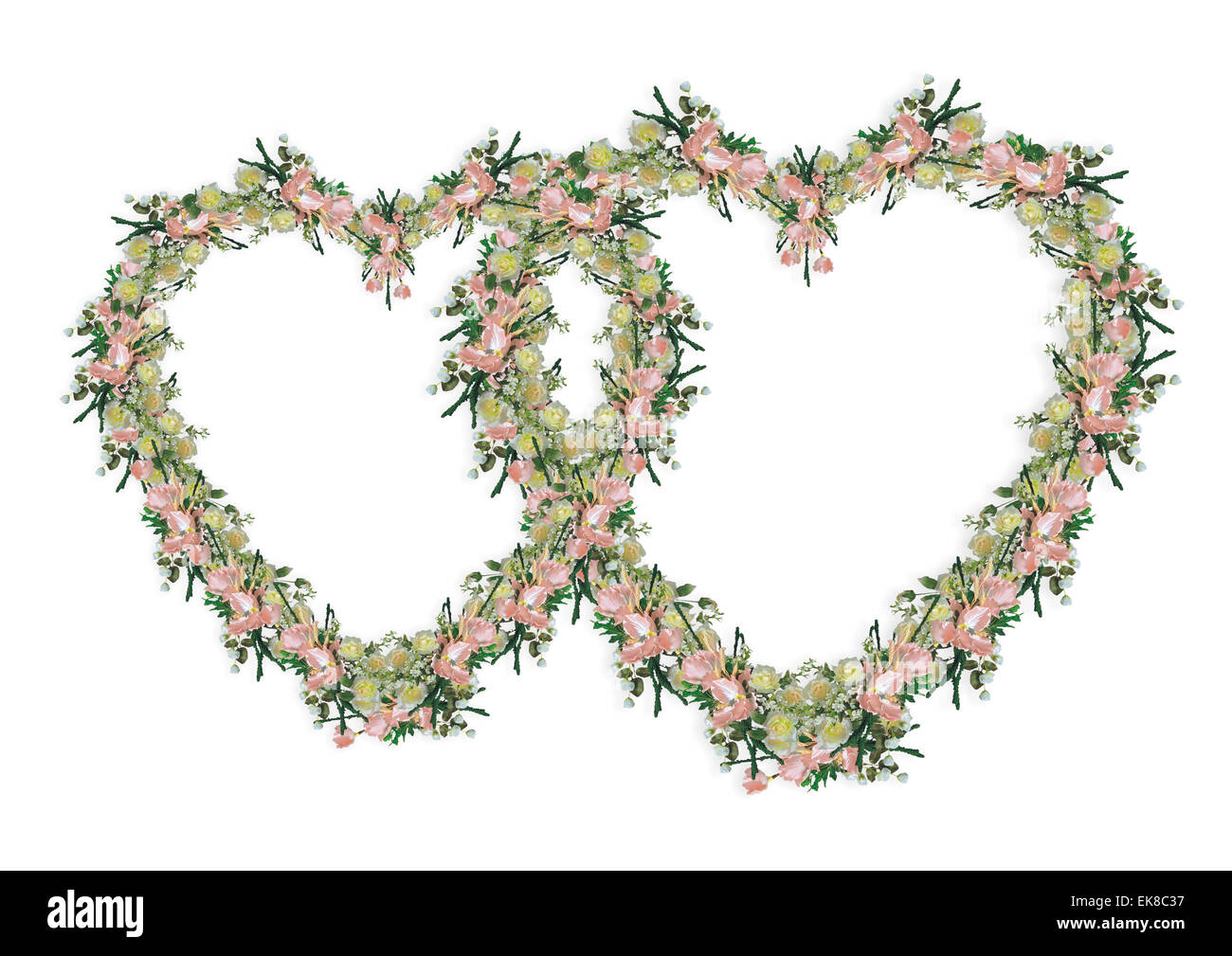 Hearts and roses Cut Out Stock Images & Pictures - Alamy