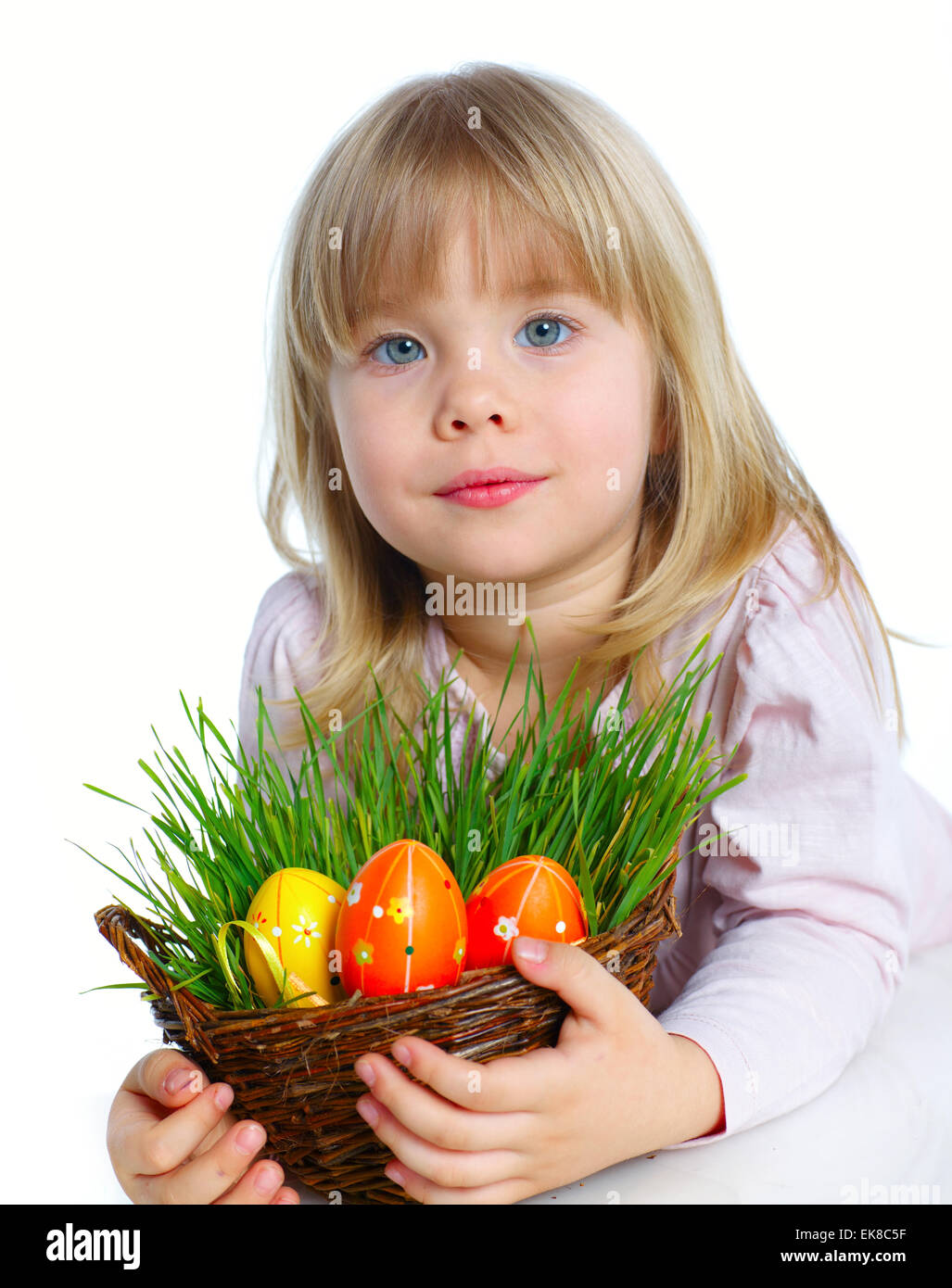 Hunting for easter eggs girl outdoors hi-res stock photography and ...