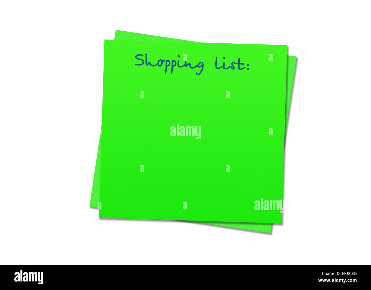 Sticky Note Shopping List Stock Photo Alamy Sticky Note Shopping List Stock Photo Alamy