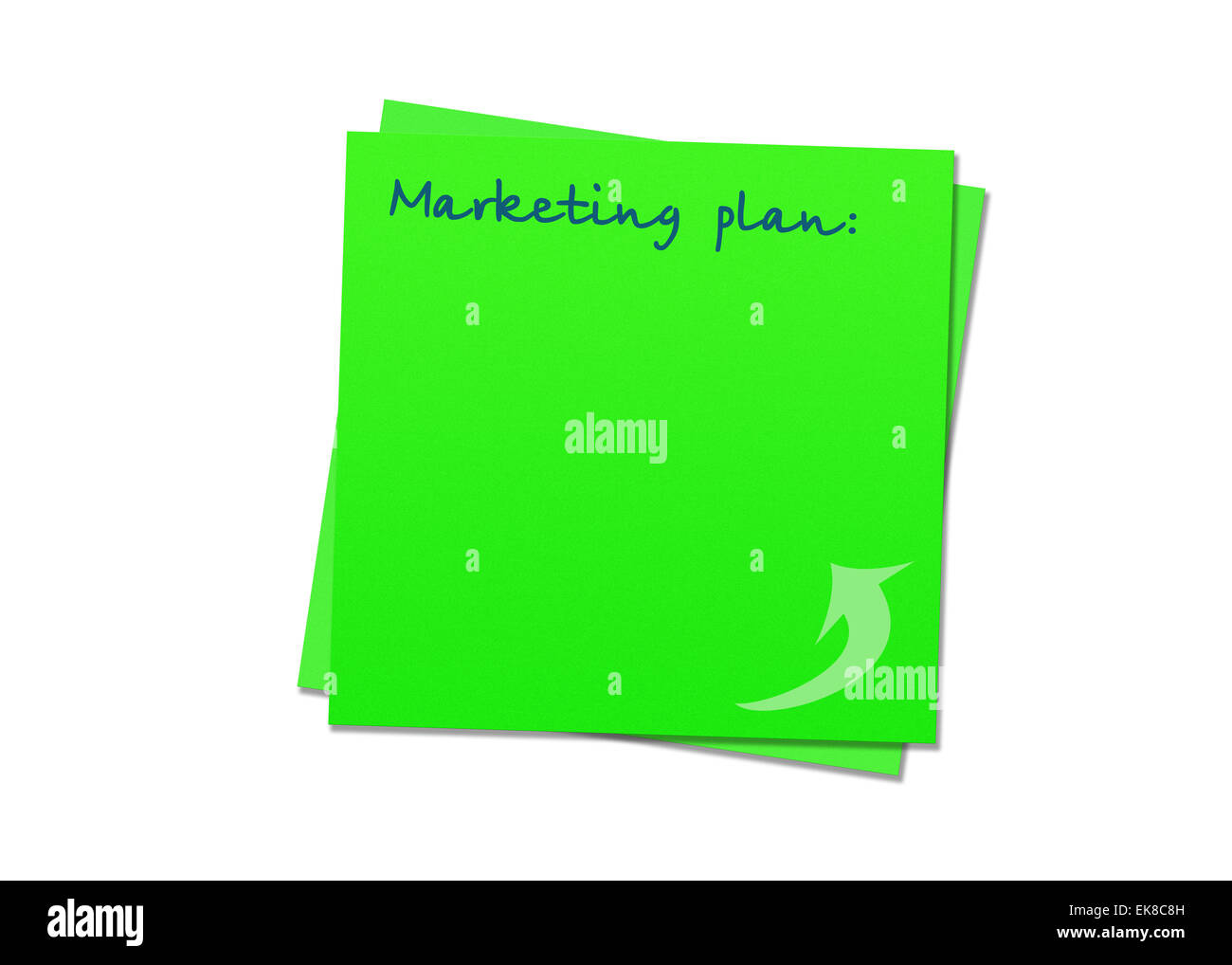 Sticky note marketing plan Stock Photo - Alamy