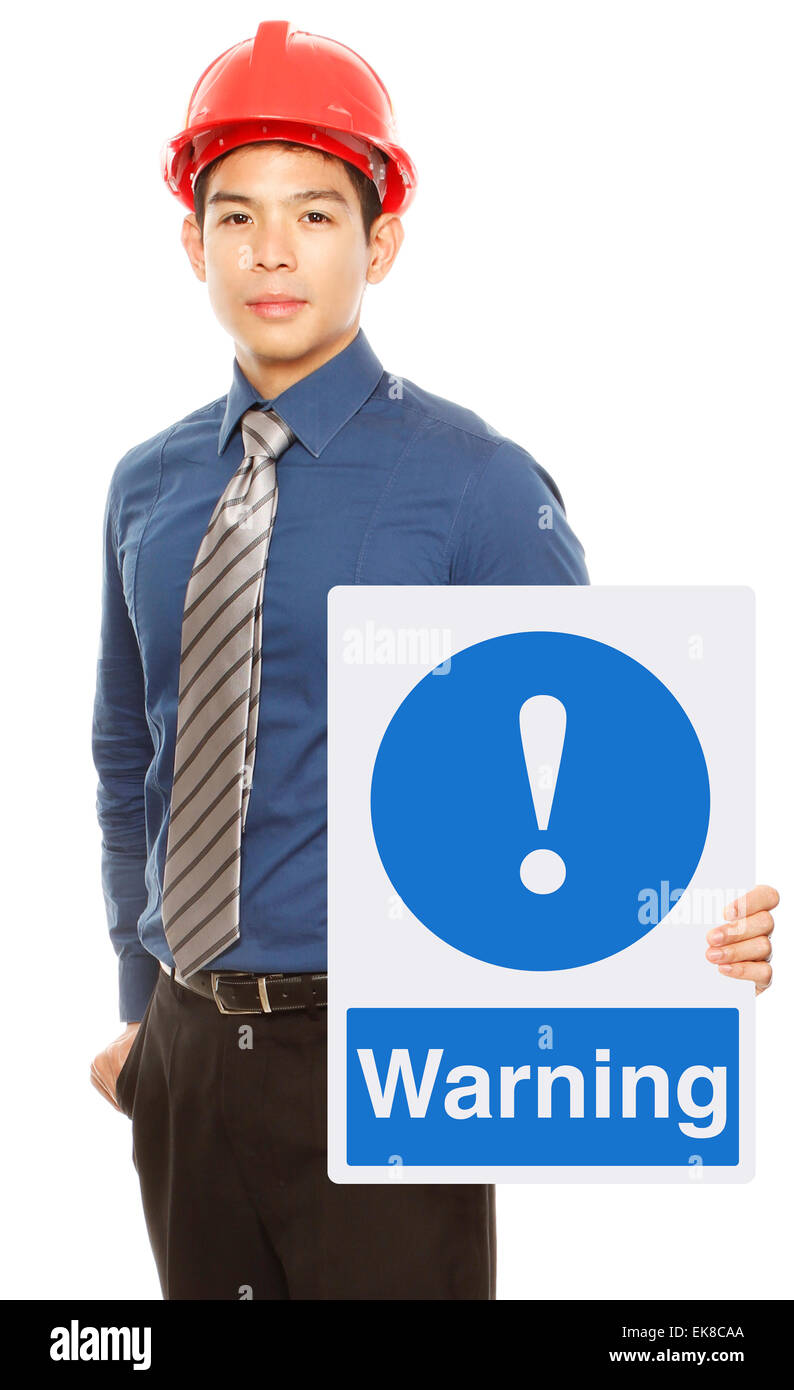 Warning sign helmet hi-res stock photography and images - Alamy