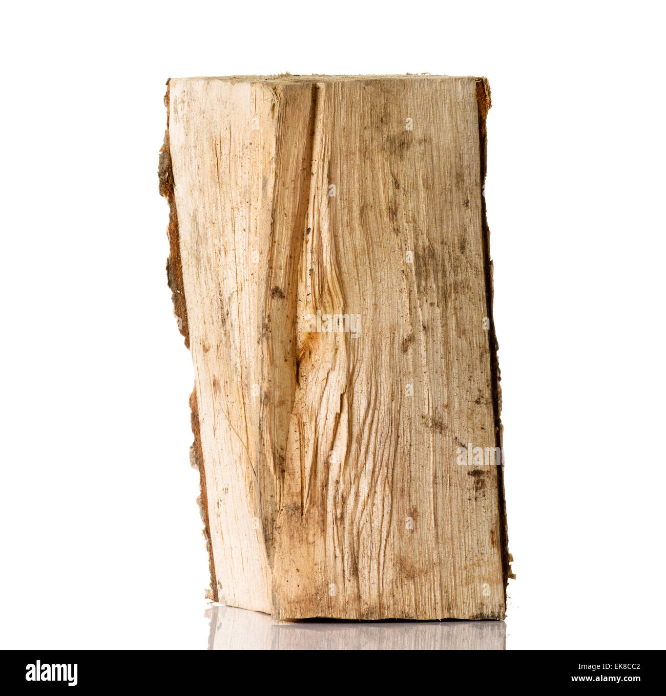 Cut log fire wood from birch-tree Stock Photo - Alamy