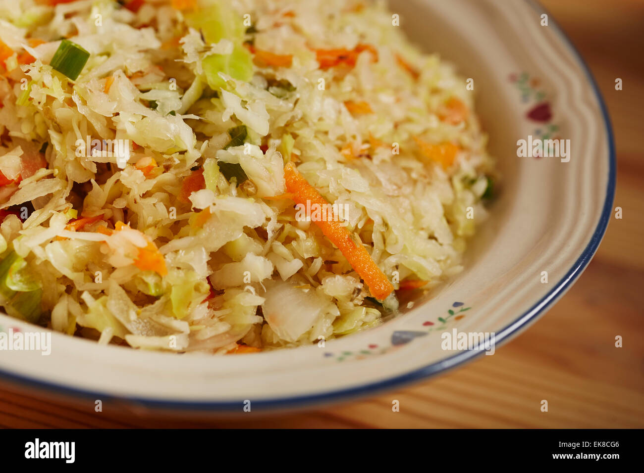 Curtido, the cabbage salad from El Salvador, Central America Stock ...