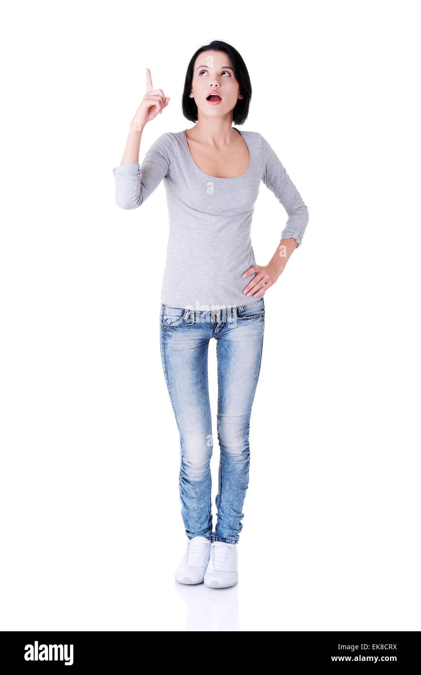 Angry beautiful woman pointing finger hi-res stock photography and ...
