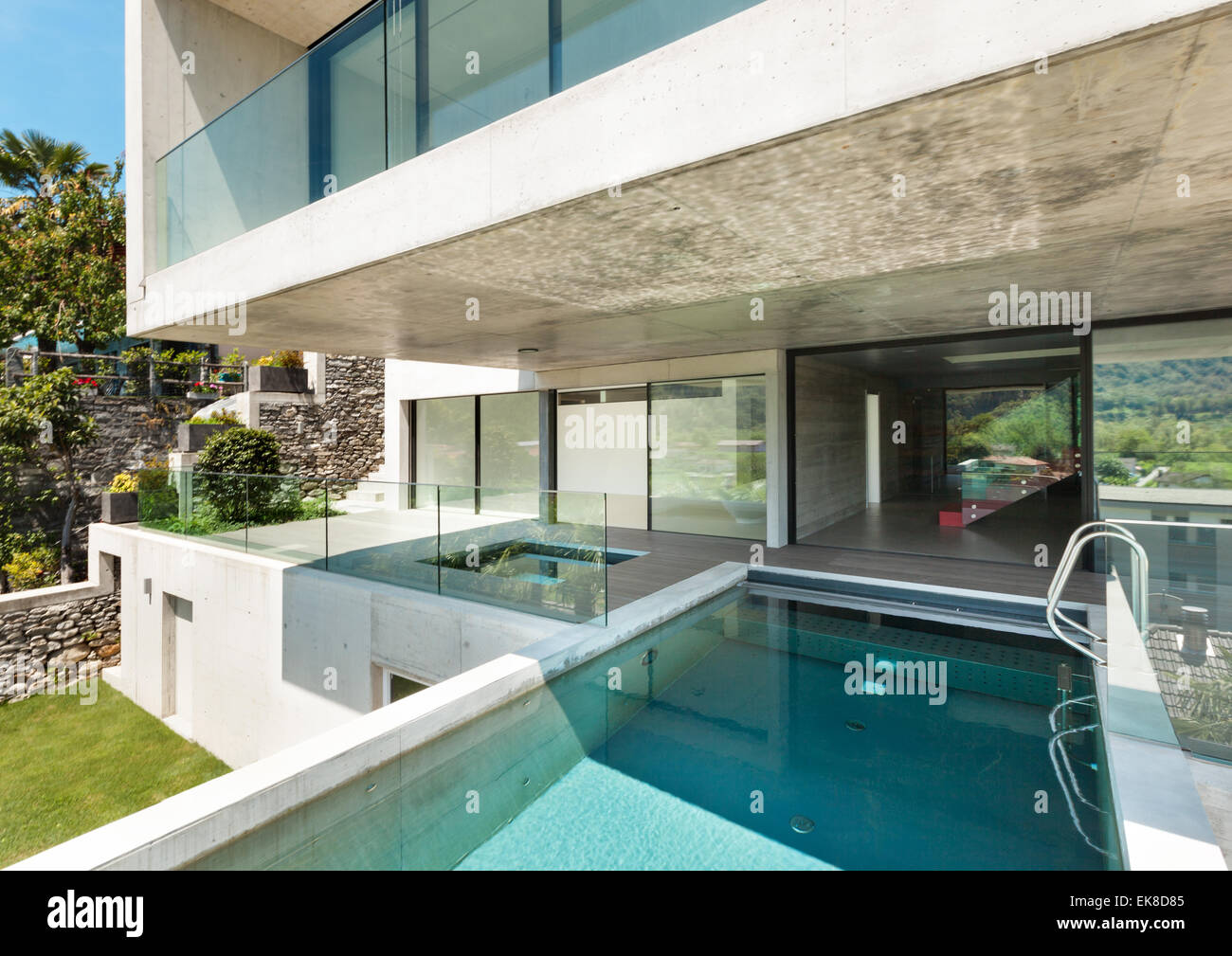 House, modern architecture, swimming pool, outdoor Stock Photo - Alamy