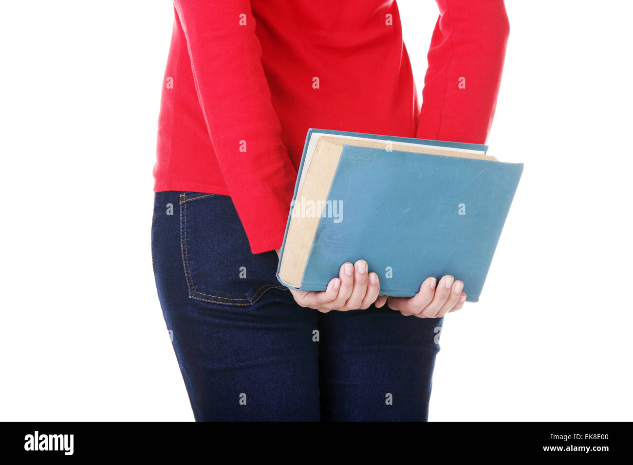 Back view of young student woman Stock Photo - Alamy