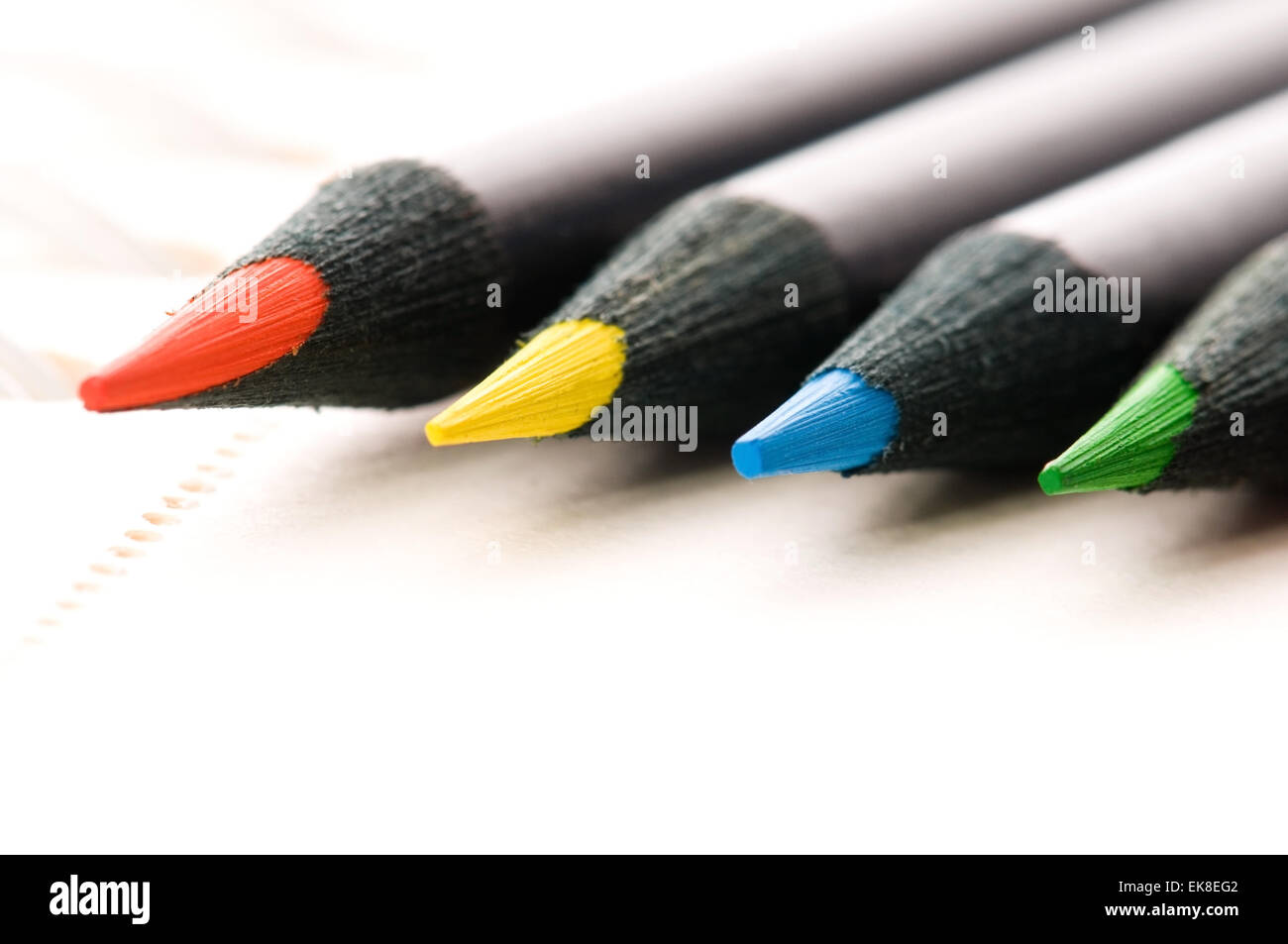color pencil isolated on white Stock Photo - Alamy