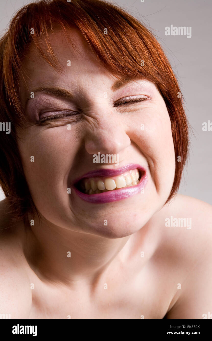 Emotive smiling face Stock Photo - Alamy