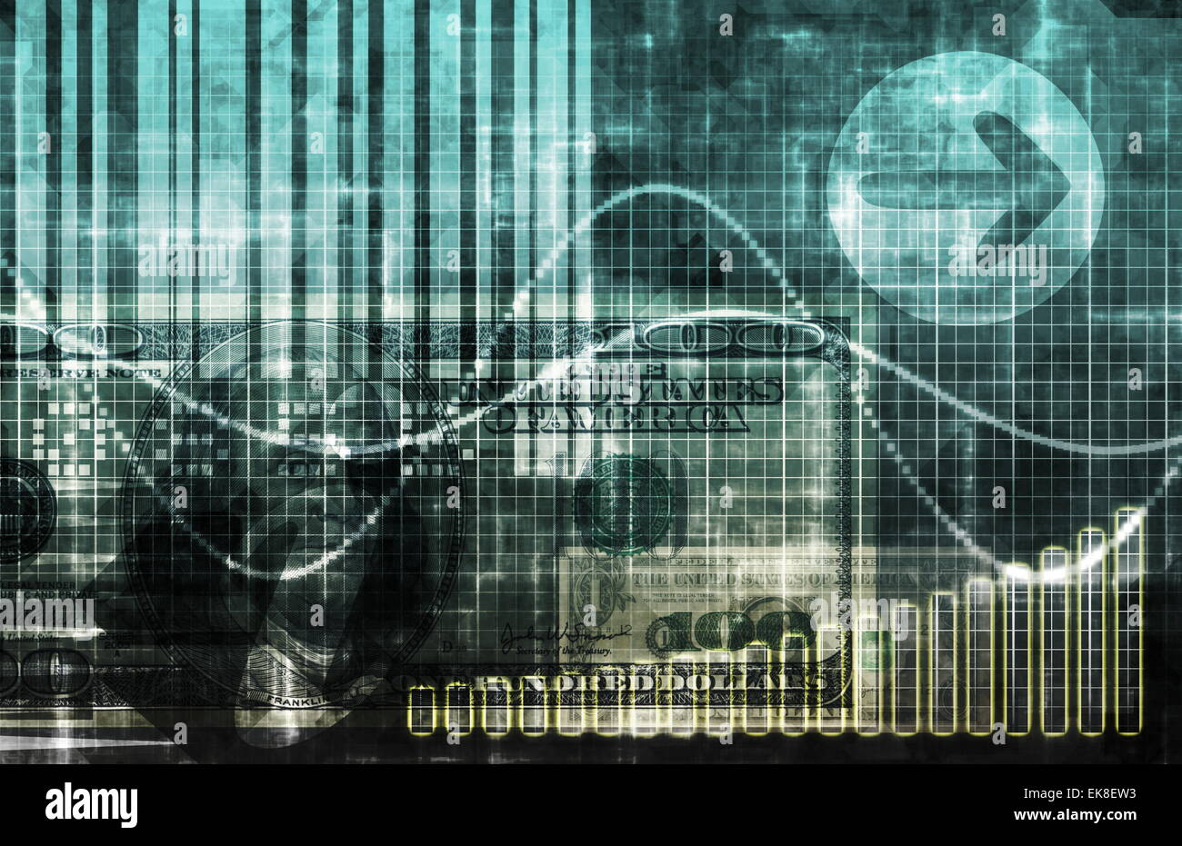 Blue Business System Abstract Background Stock Photo - Alamy