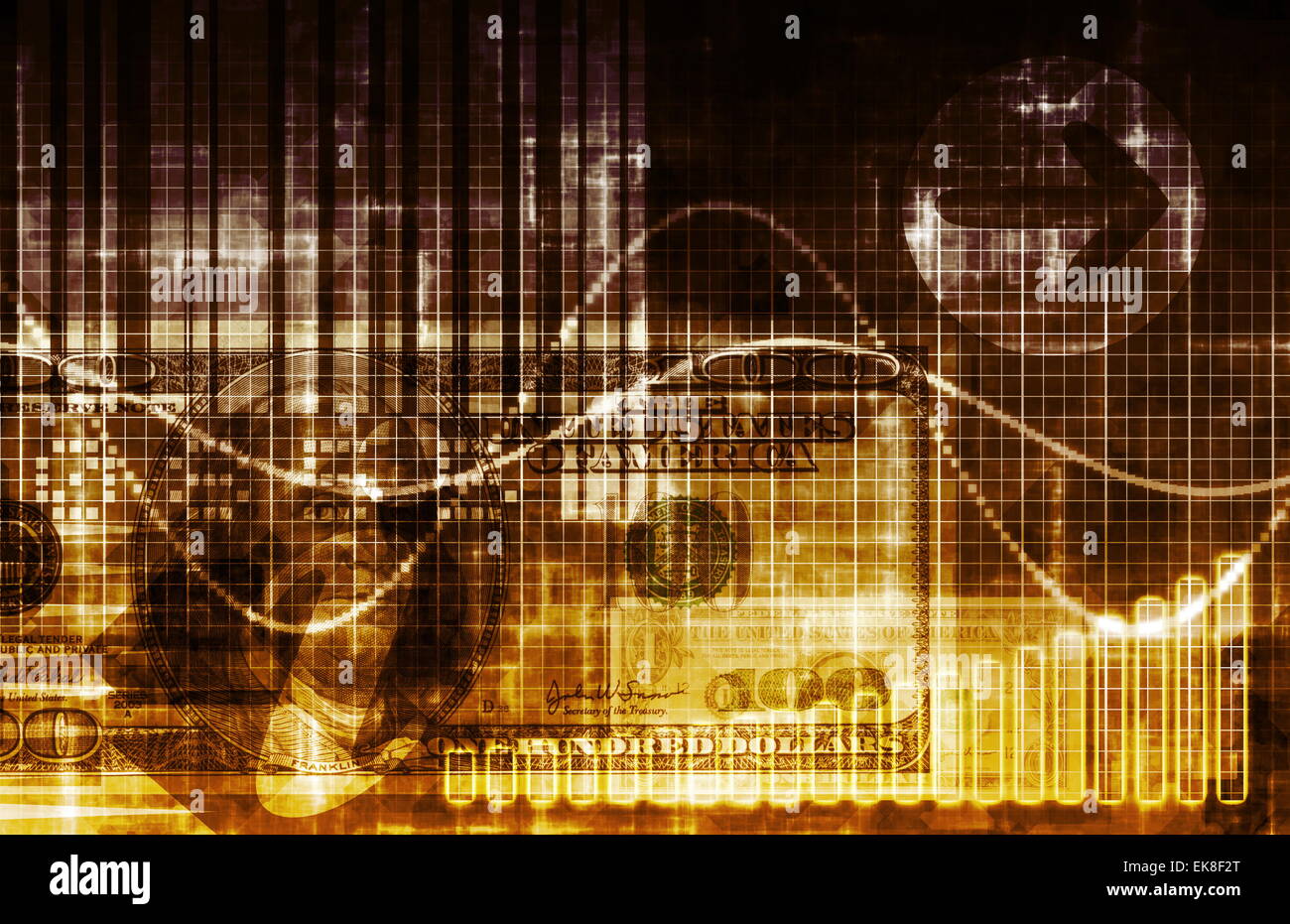 Orange Business System Abstract Background Stock Photo - Alamy