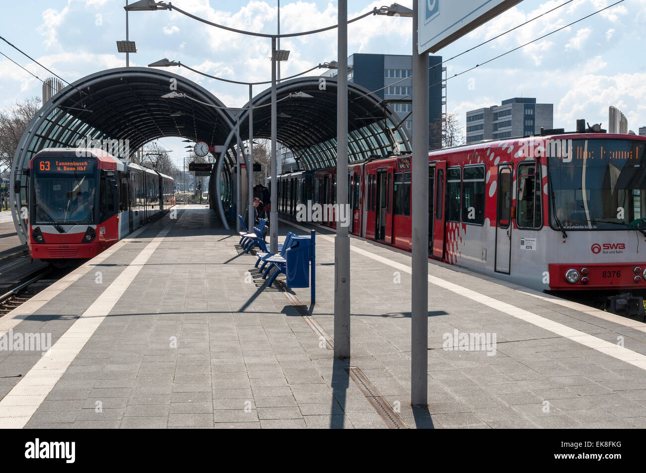Modern station on southern section of the Stadtbahn or Light Railway ...