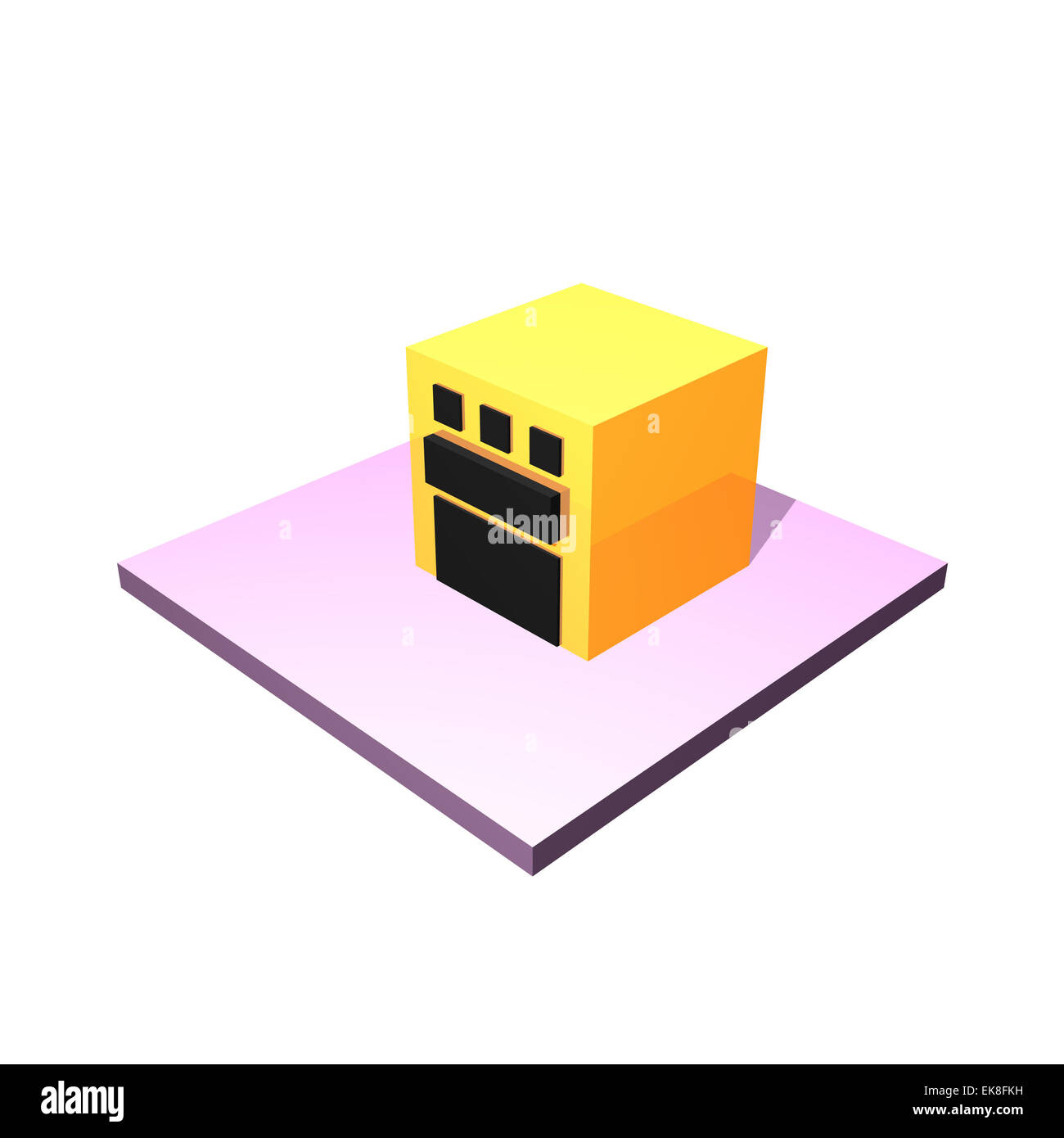 Factory building cartoon icon Cut Out Stock Images & Pictures - Alamy