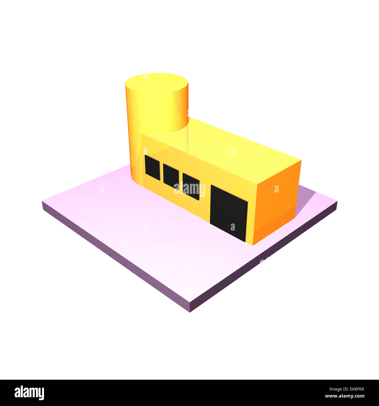 Factory building cartoon icon Cut Out Stock Images & Pictures - Alamy