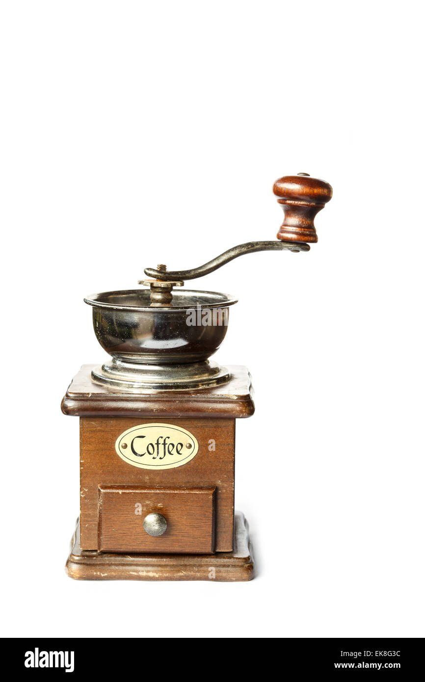 Coffee Grinder isolated on white background Stock Photo - Alamy