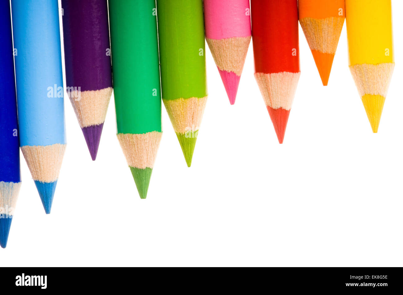 color pencil isolated on white Stock Photo - Alamy
