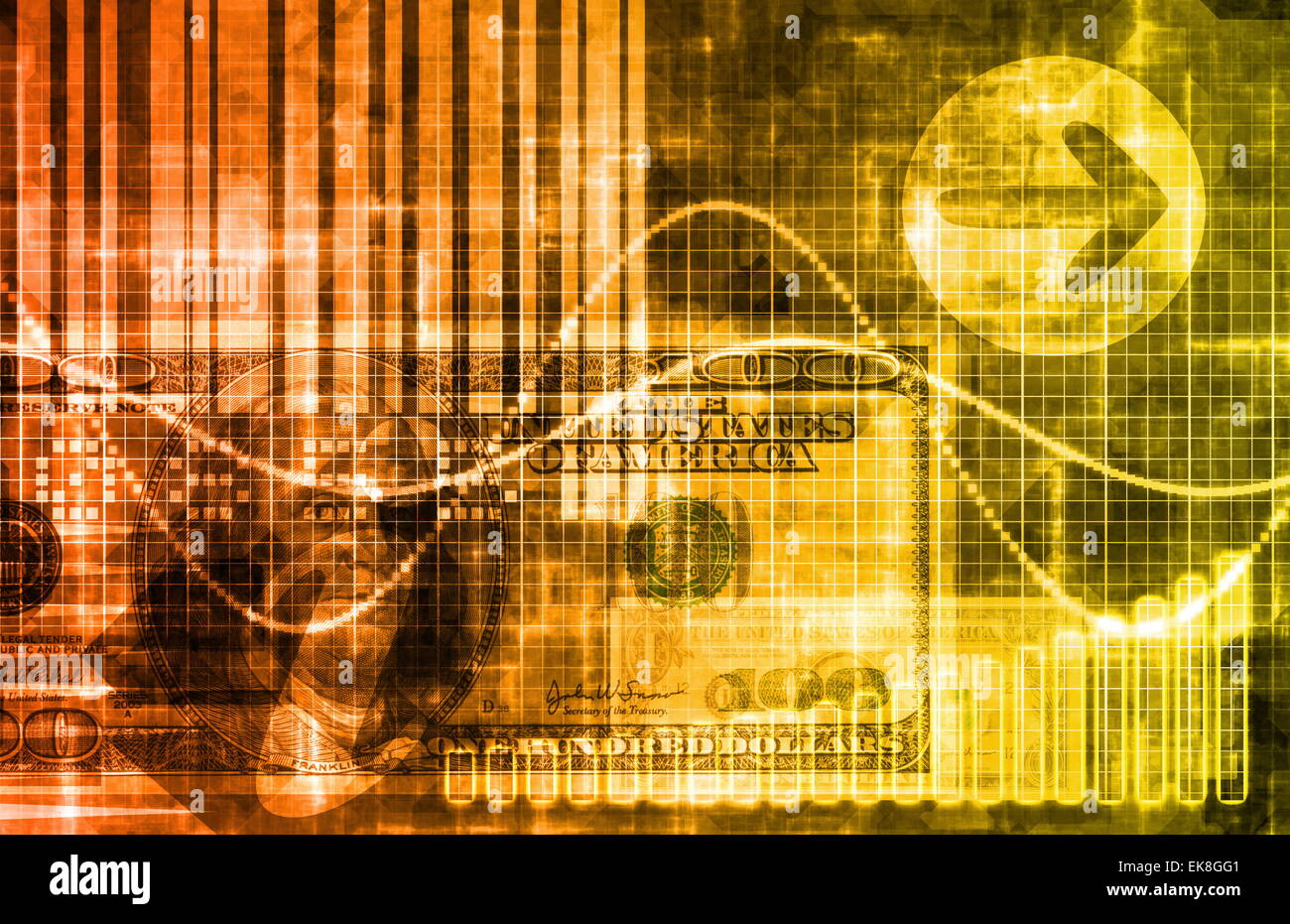 Orange Money Technology Business Background Stock Photo - Alamy