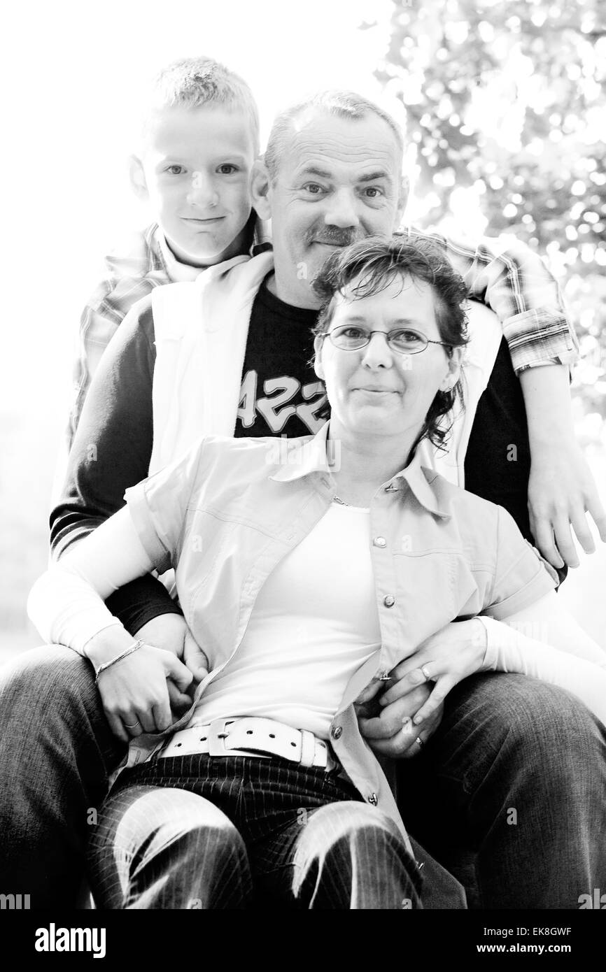 Short family Black and White Stock Photos & Images - Alamy