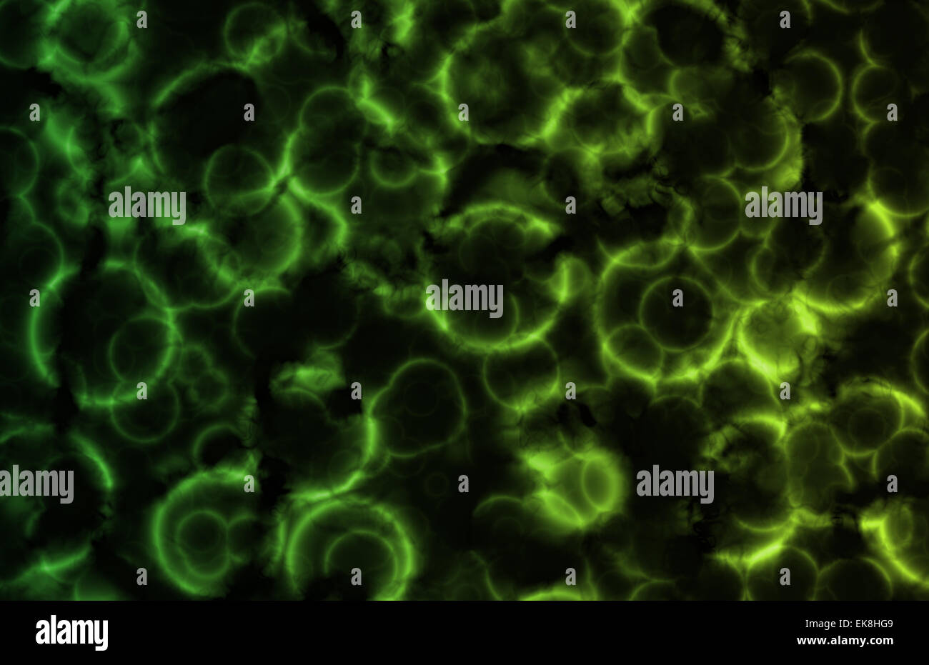 Green Microscopic Cell Organisms Stock Photo - Alamy