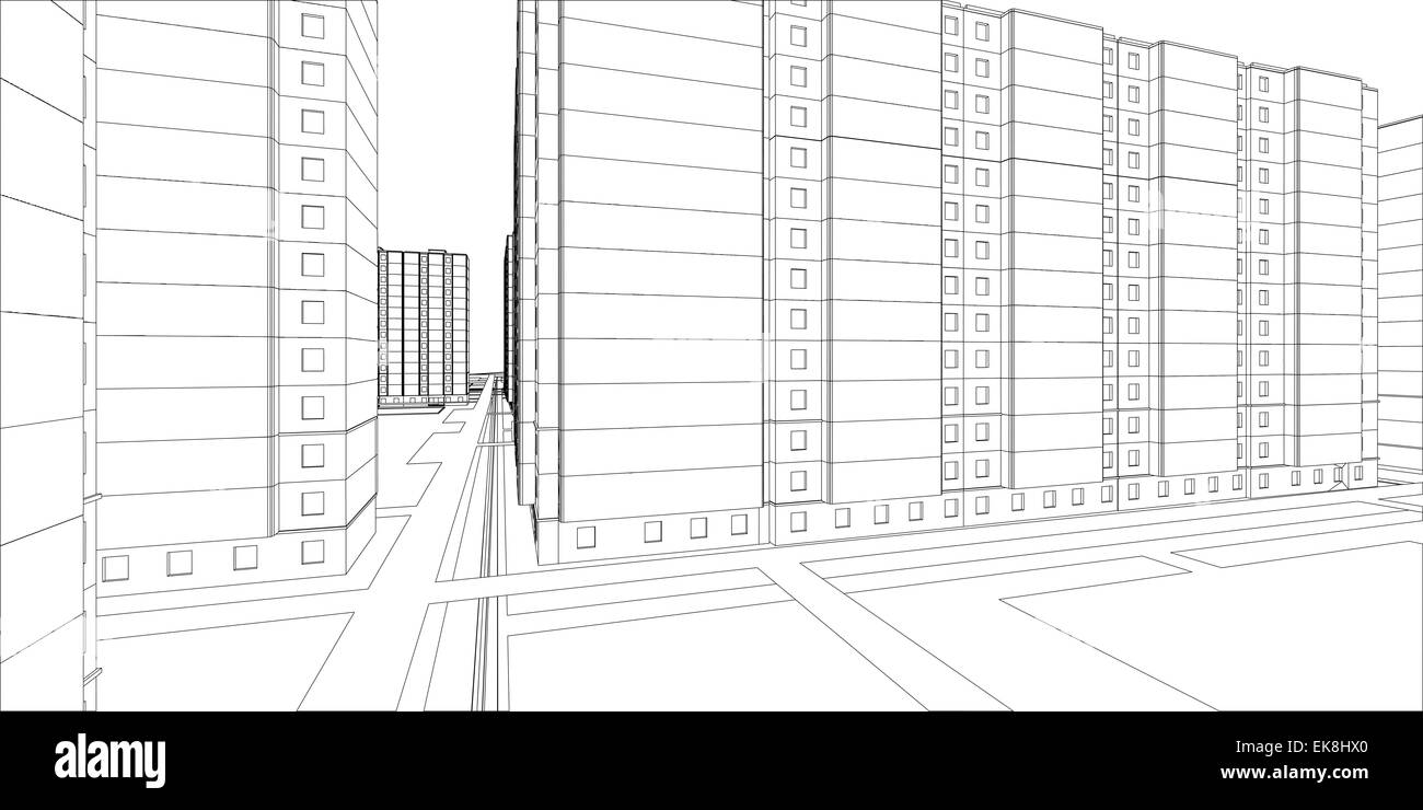 Drawing high rise buildings hi-res stock photography and images - Alamy