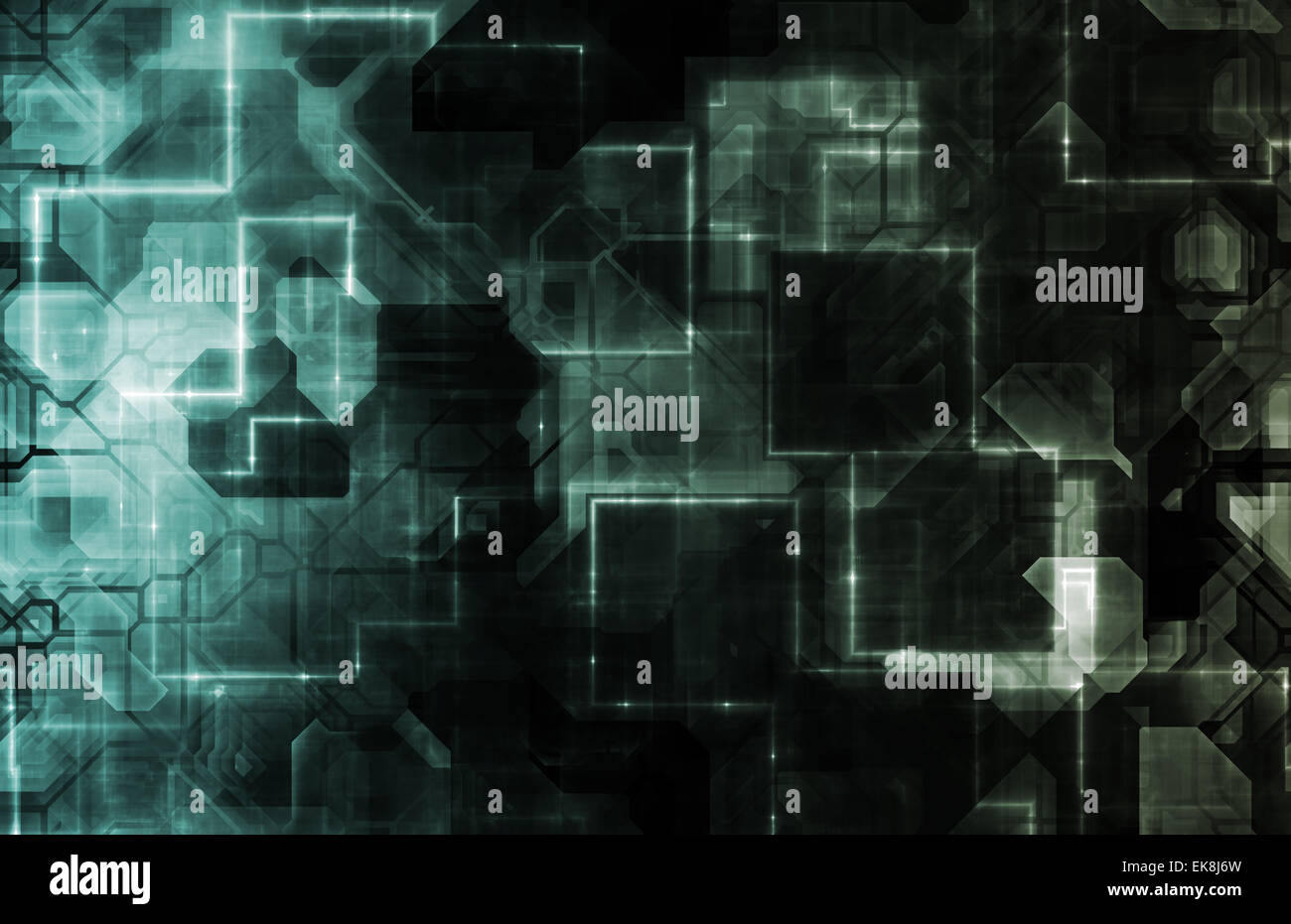 Abstract illustration technical data nodes hi-res stock photography and ...