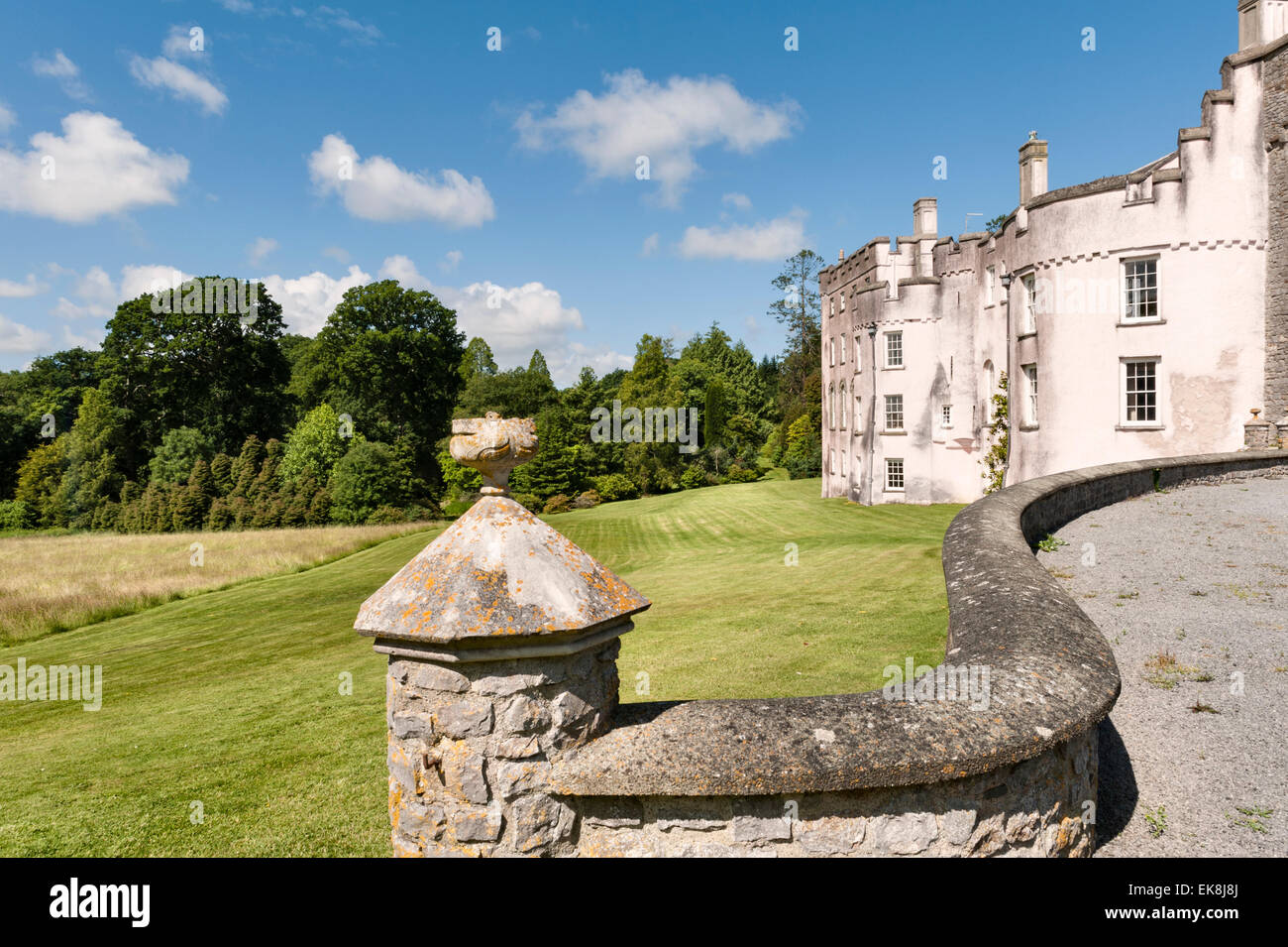Picton Castle, Haverfordwest, Pembrokeshire, Wales, UK. A medieval ...