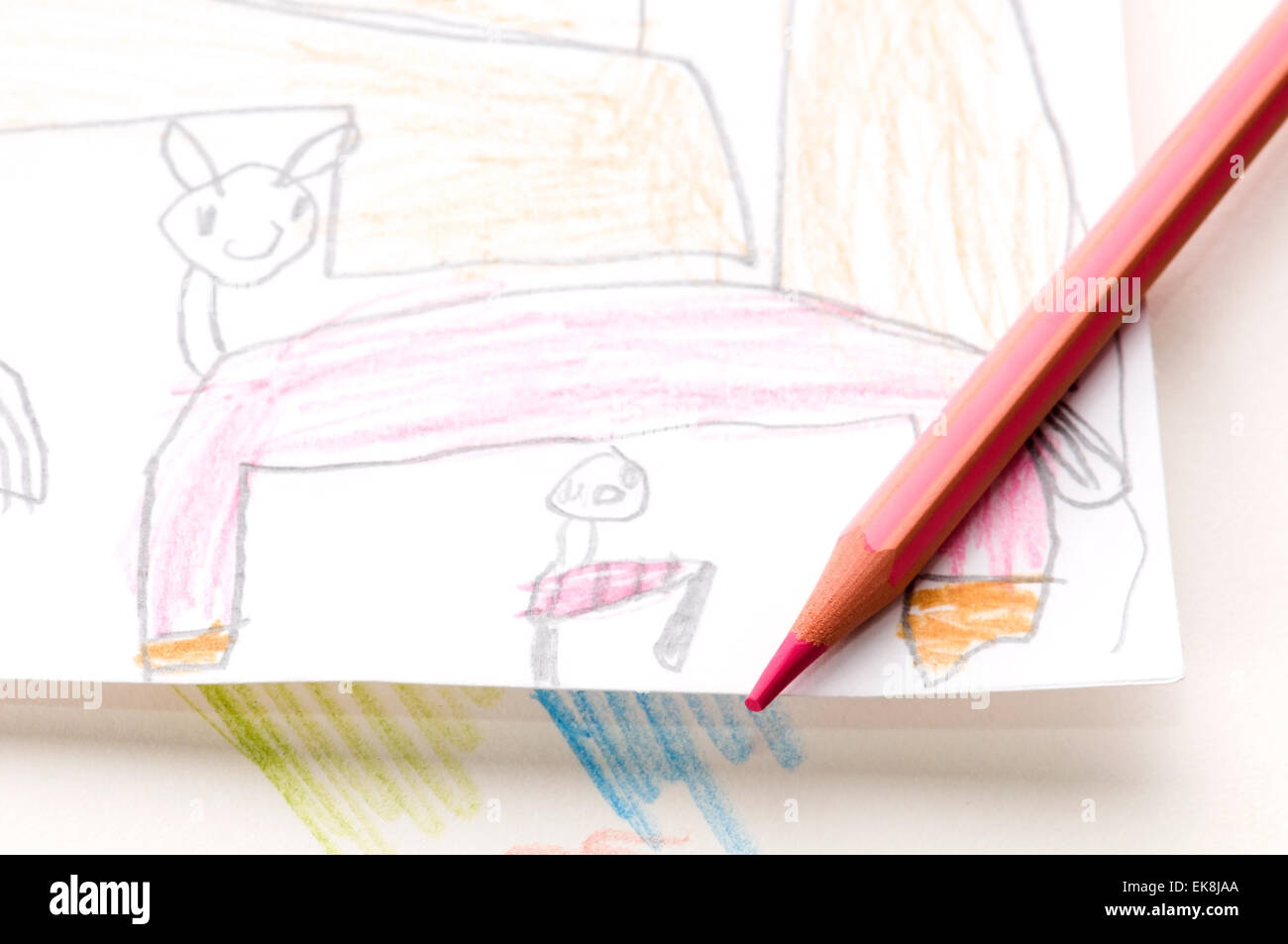 pencil and child drawing Stock Photo - Alamy
