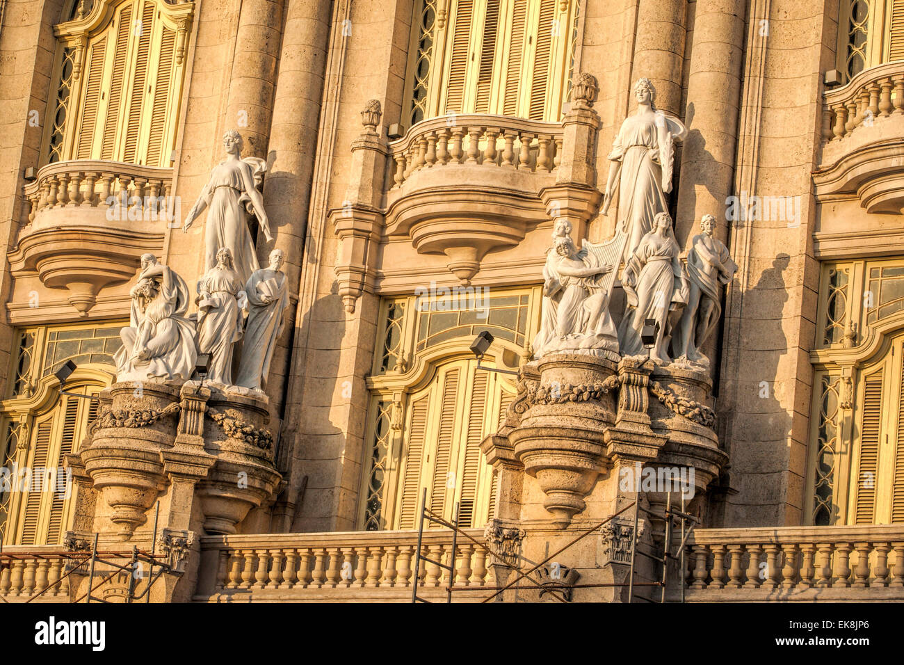 Front facade of the Gran Teatro Opera House building in Havana Cuba ...