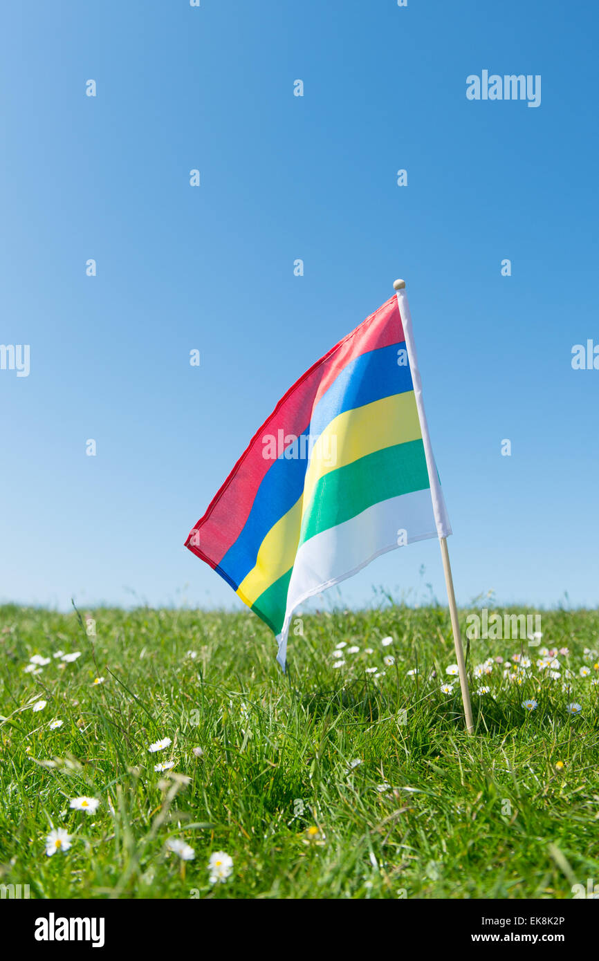 Flag of Dutch wadden island Terschelling Stock Photo - Alamy