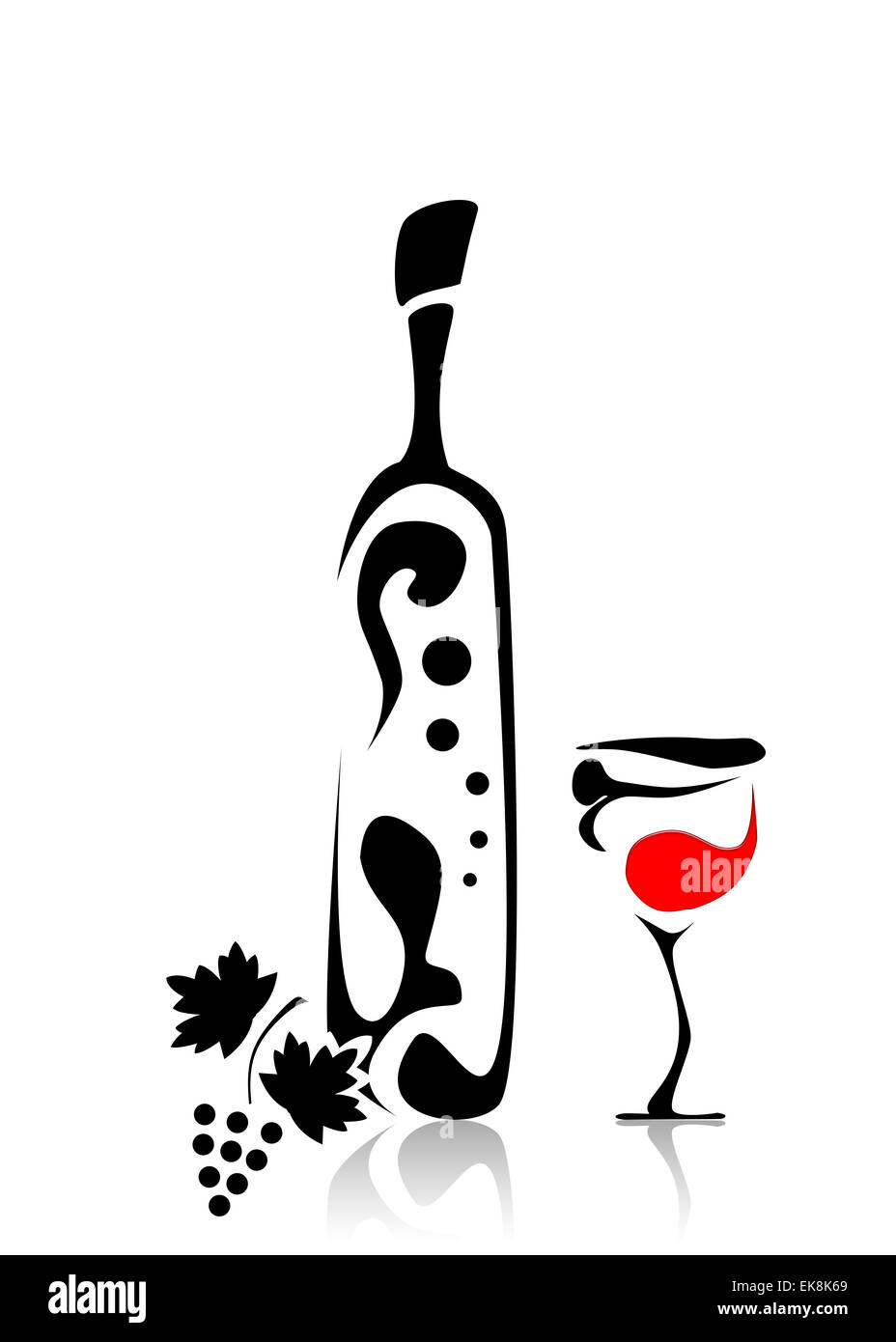 Abstract wine bottle Stock Photo - Alamy