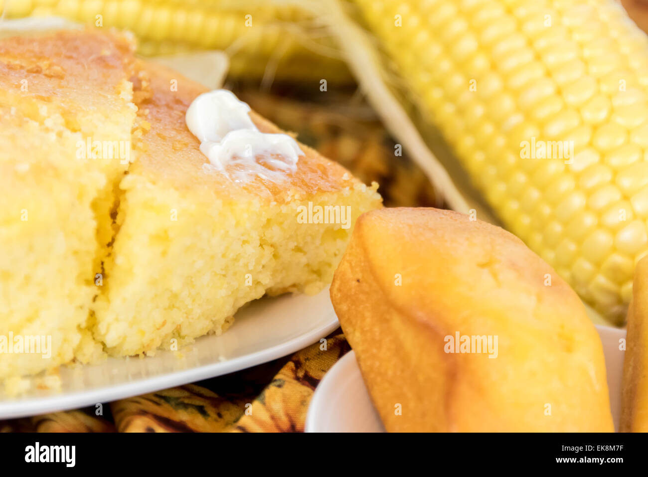 fresh oven baked loaf of cornbread Stock Photo - Alamy