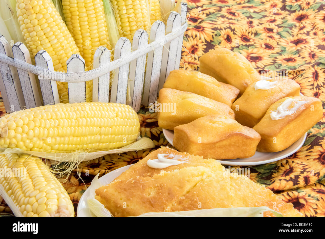 fresh oven baked loaf of cornbread Stock Photo - Alamy
