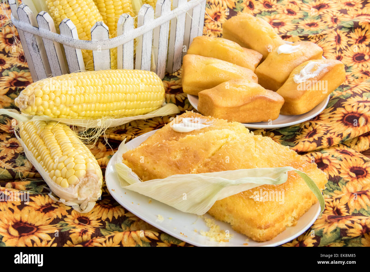 fresh oven baked loaf of cornbread Stock Photo - Alamy