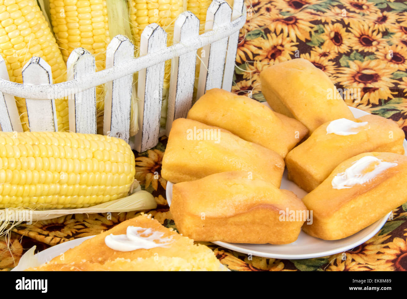 fresh oven baked loaf of cornbread Stock Photo - Alamy