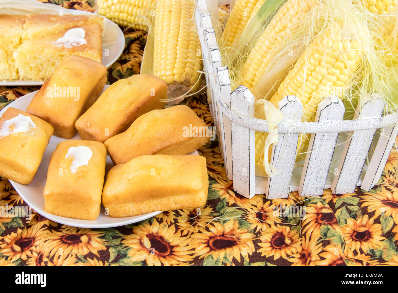 fresh oven baked loaf of cornbread Stock Photo - Alamy