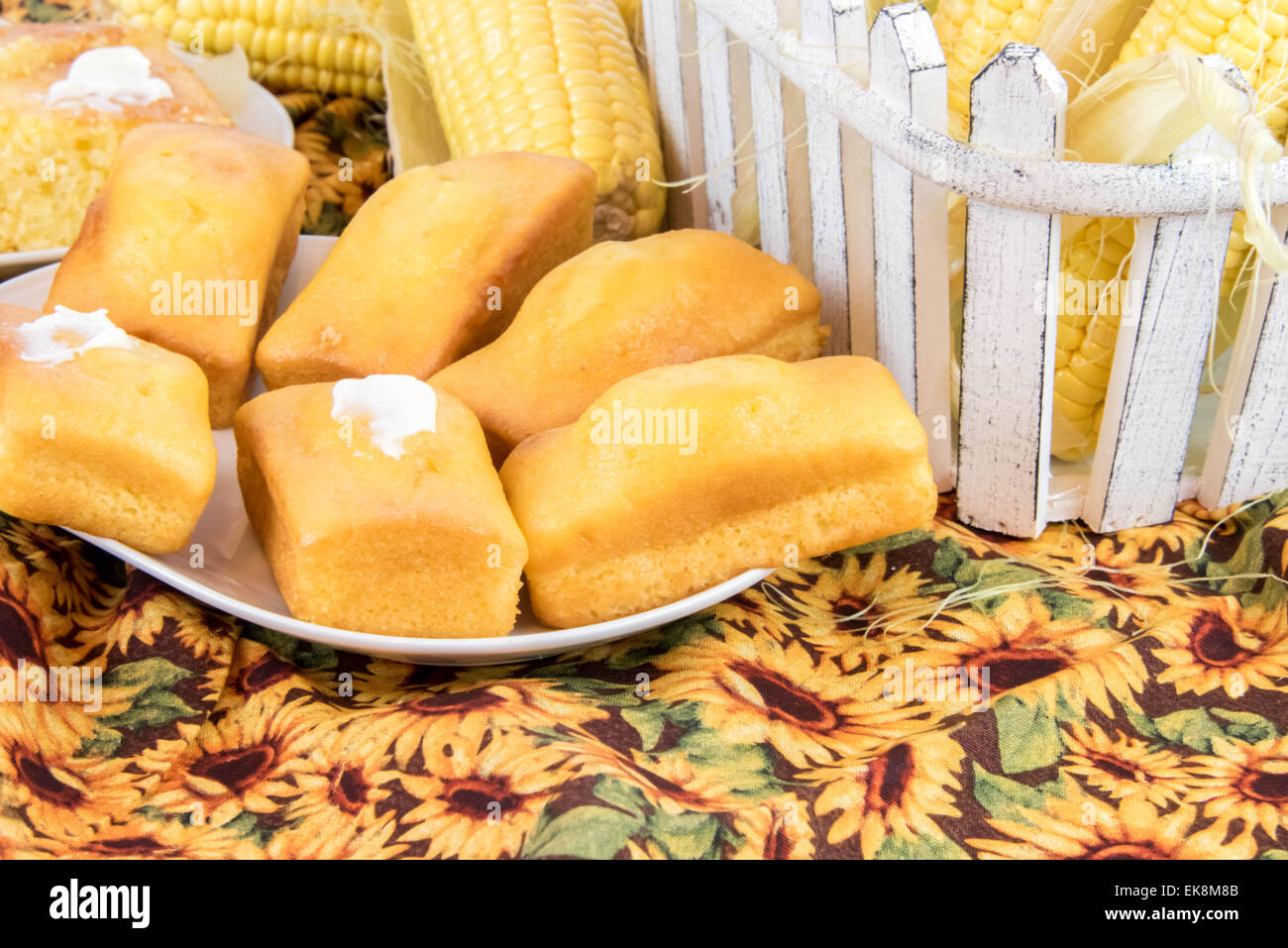 fresh oven baked loaf of cornbread Stock Photo - Alamy
