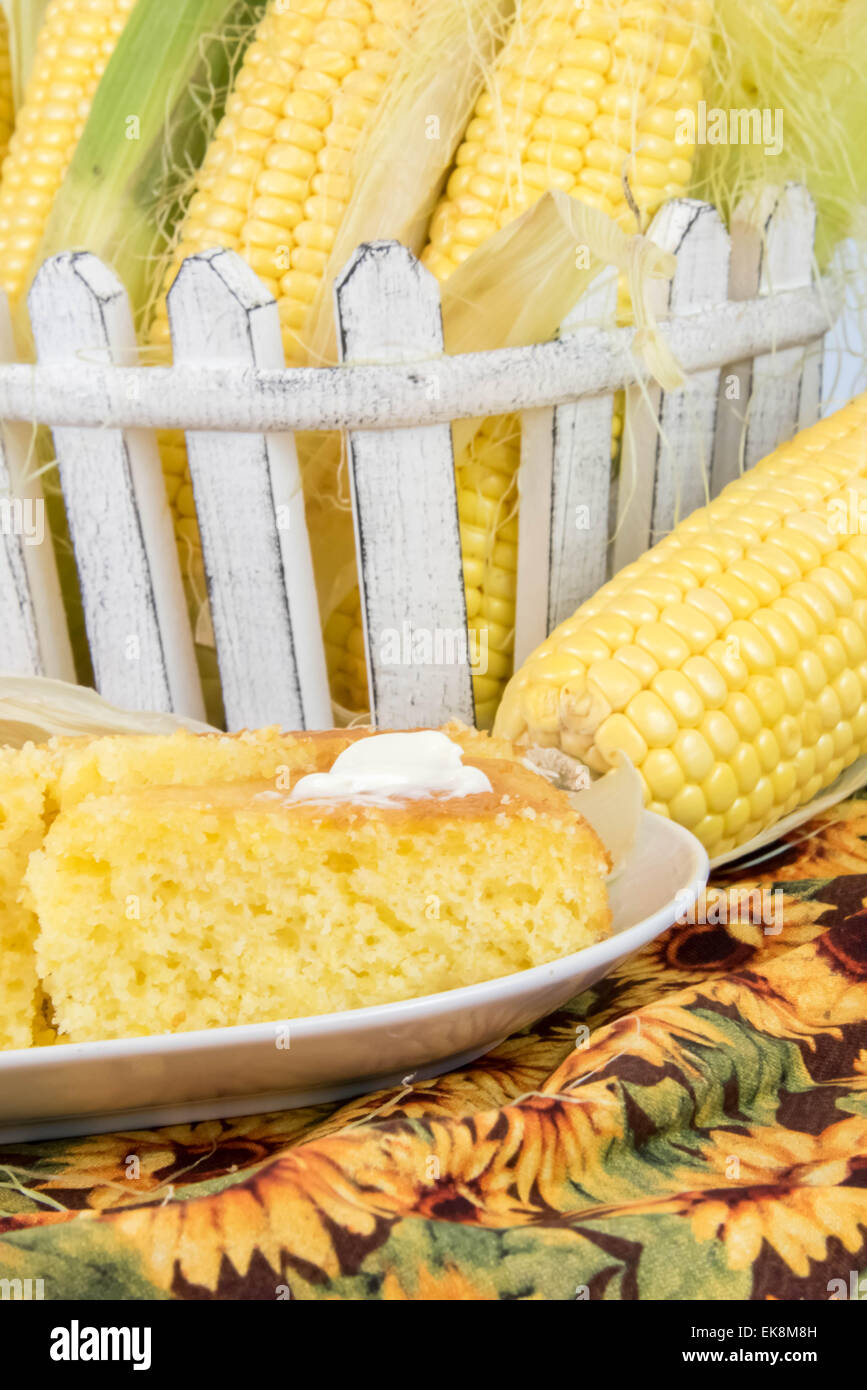 fresh oven baked loaf of cornbread Stock Photo - Alamy