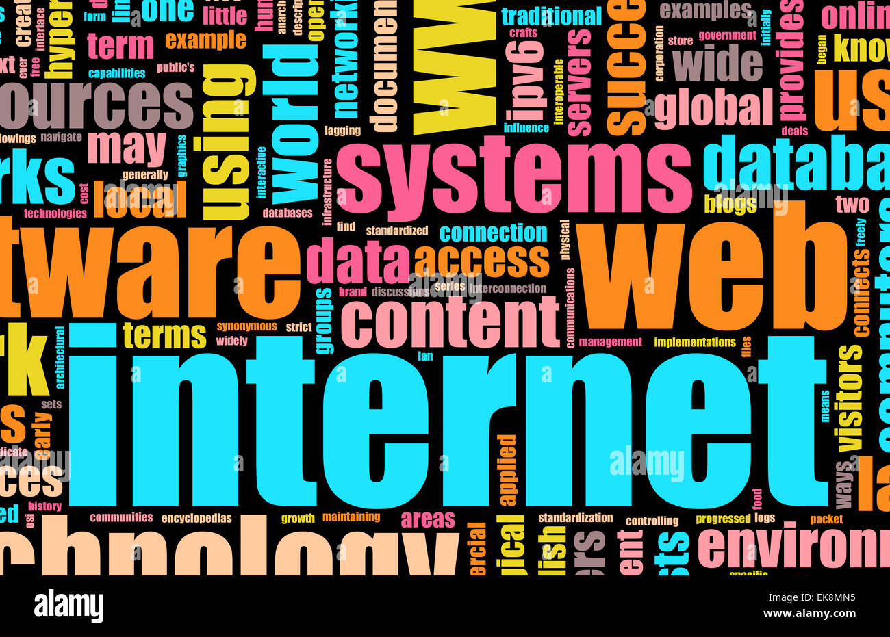 Visualization of the Internet Stock Photo - Alamy