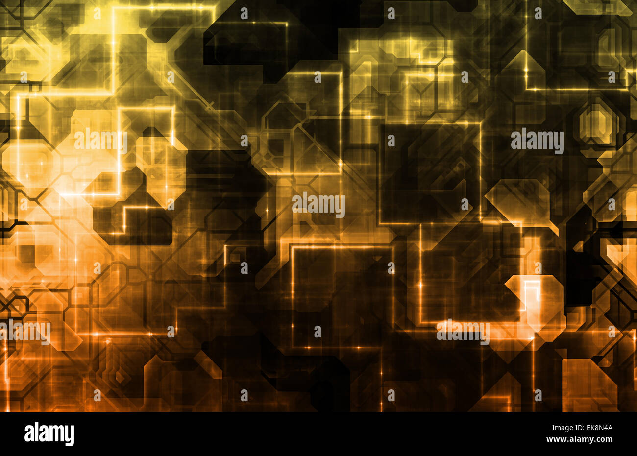 Abstract illustration technical data nodes hi-res stock photography and ...