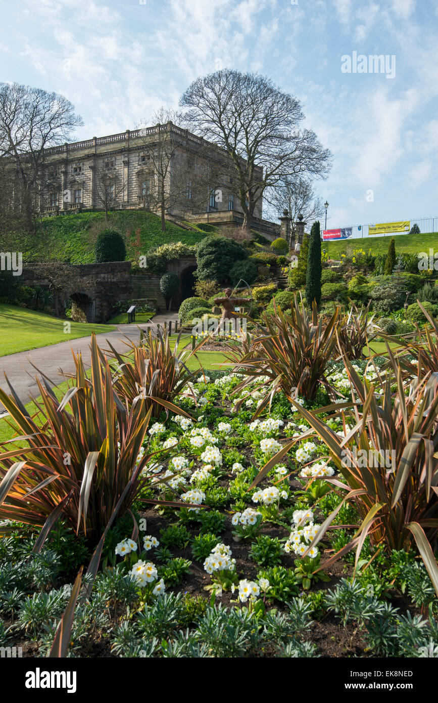 Spring at Nottingham Castle, Nottinghamshire England UK Stock Photo - Alamy