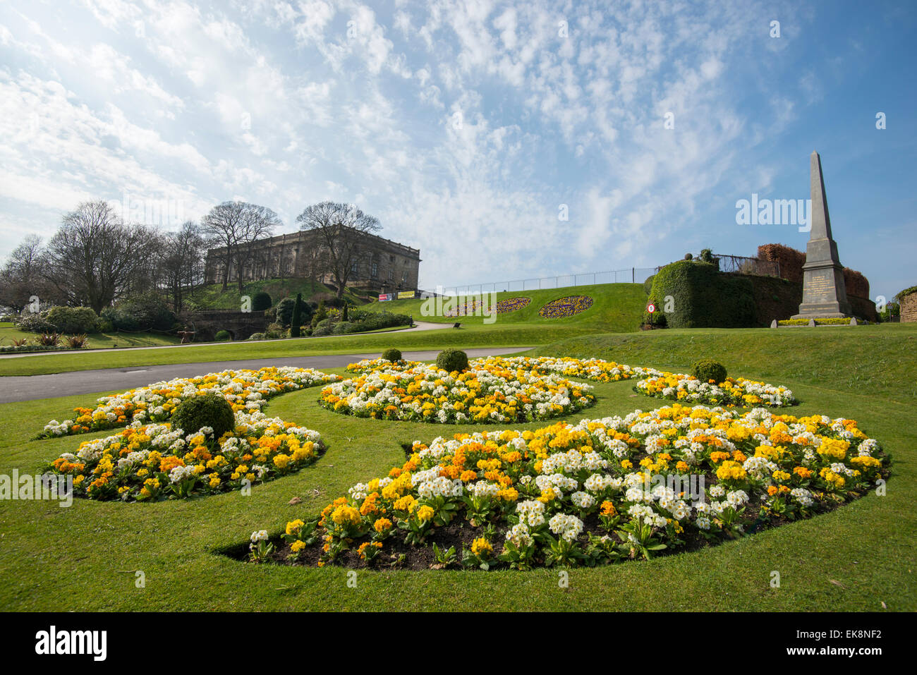 Spring at Nottingham Castle, Nottinghamshire England UK Stock Photo - Alamy
