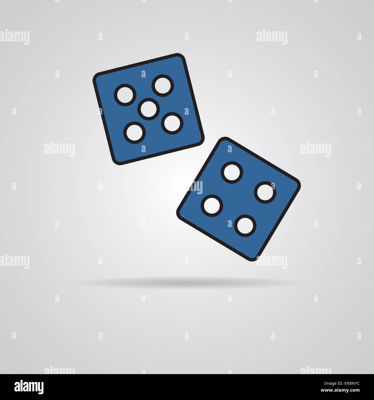Vector dices icon Stock Photo - Alamy