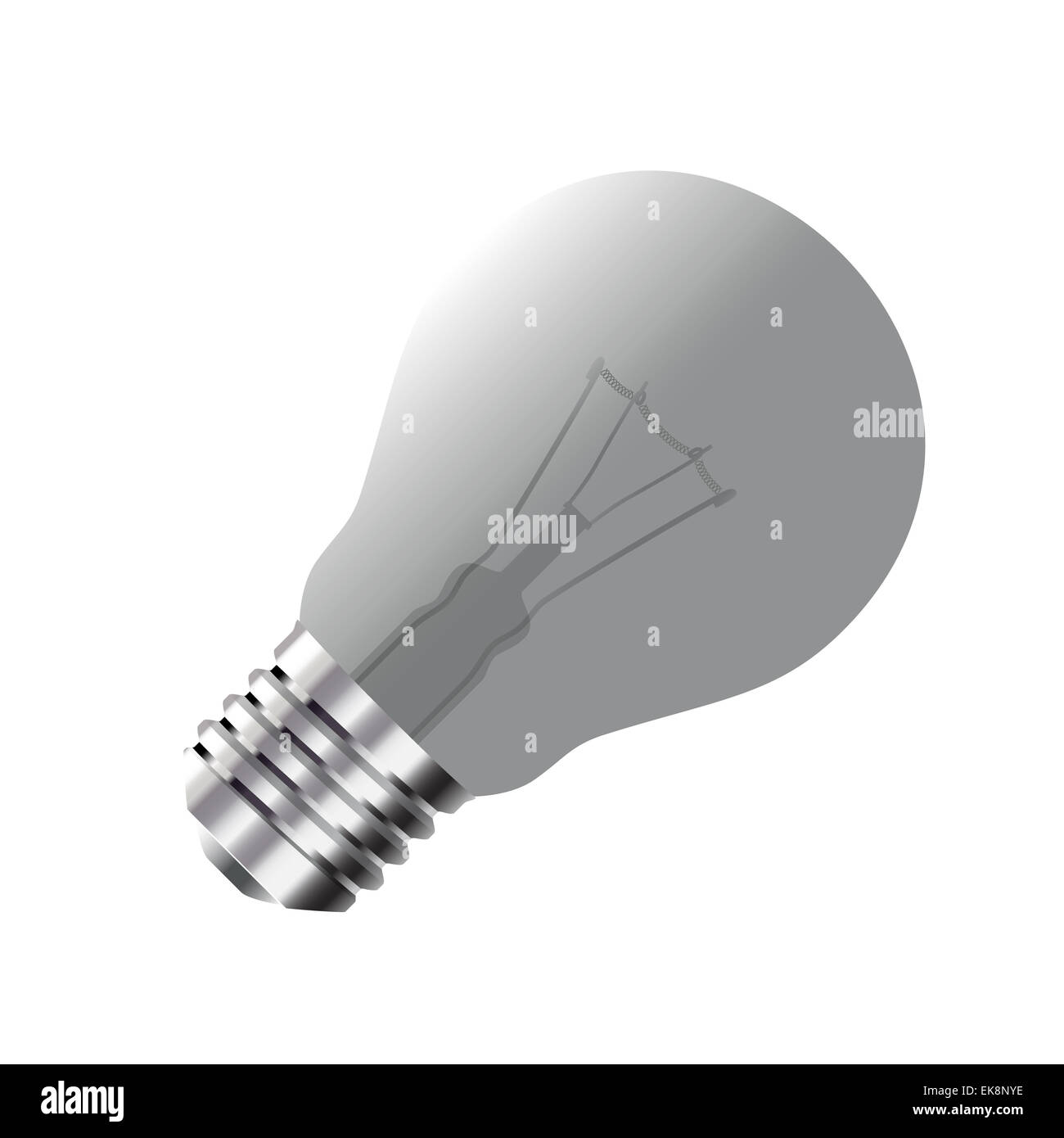 Realistic Light Bulb isolated on white Stock Photo - Alamy